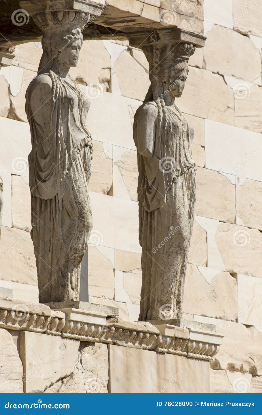 ATHENS - GREECE - SEPTEMBER 21, 2016 : Caryatides at Acropolis, a ...