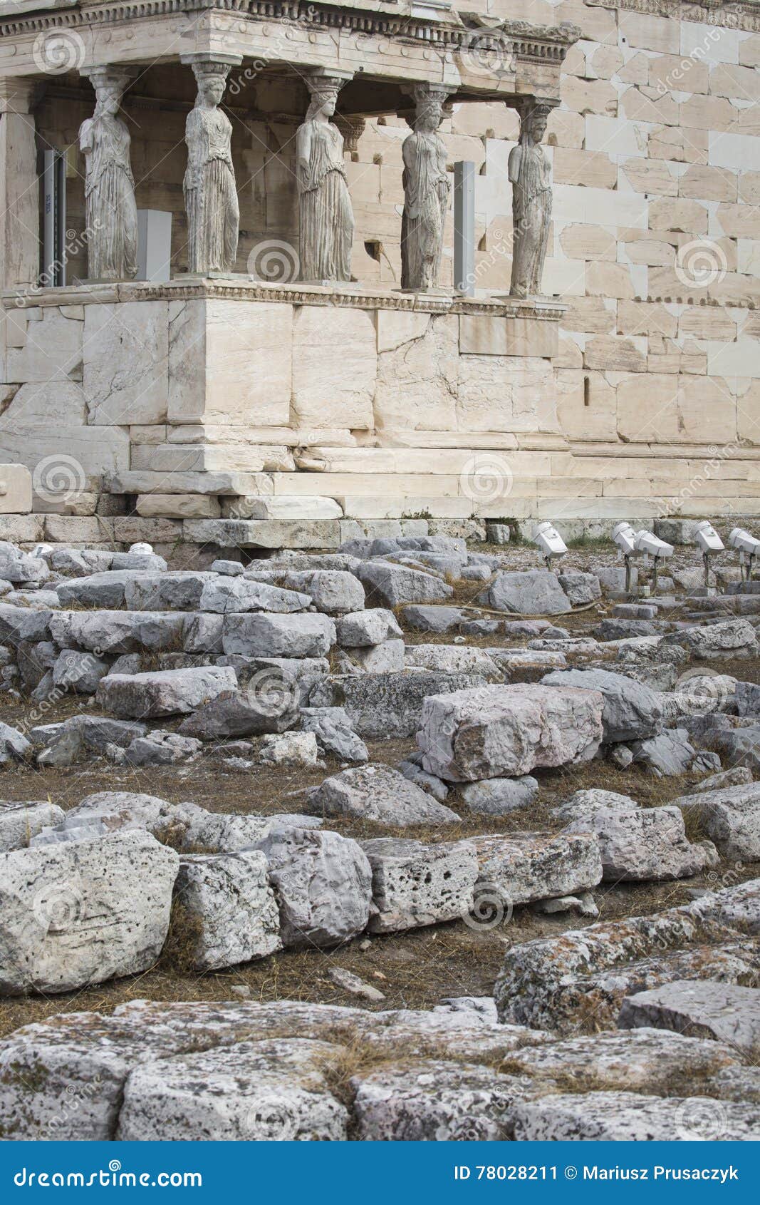 ATHENS - GREECE - SEPTEMBER 21,2016 : Caryatides at Acropolis, a ...
