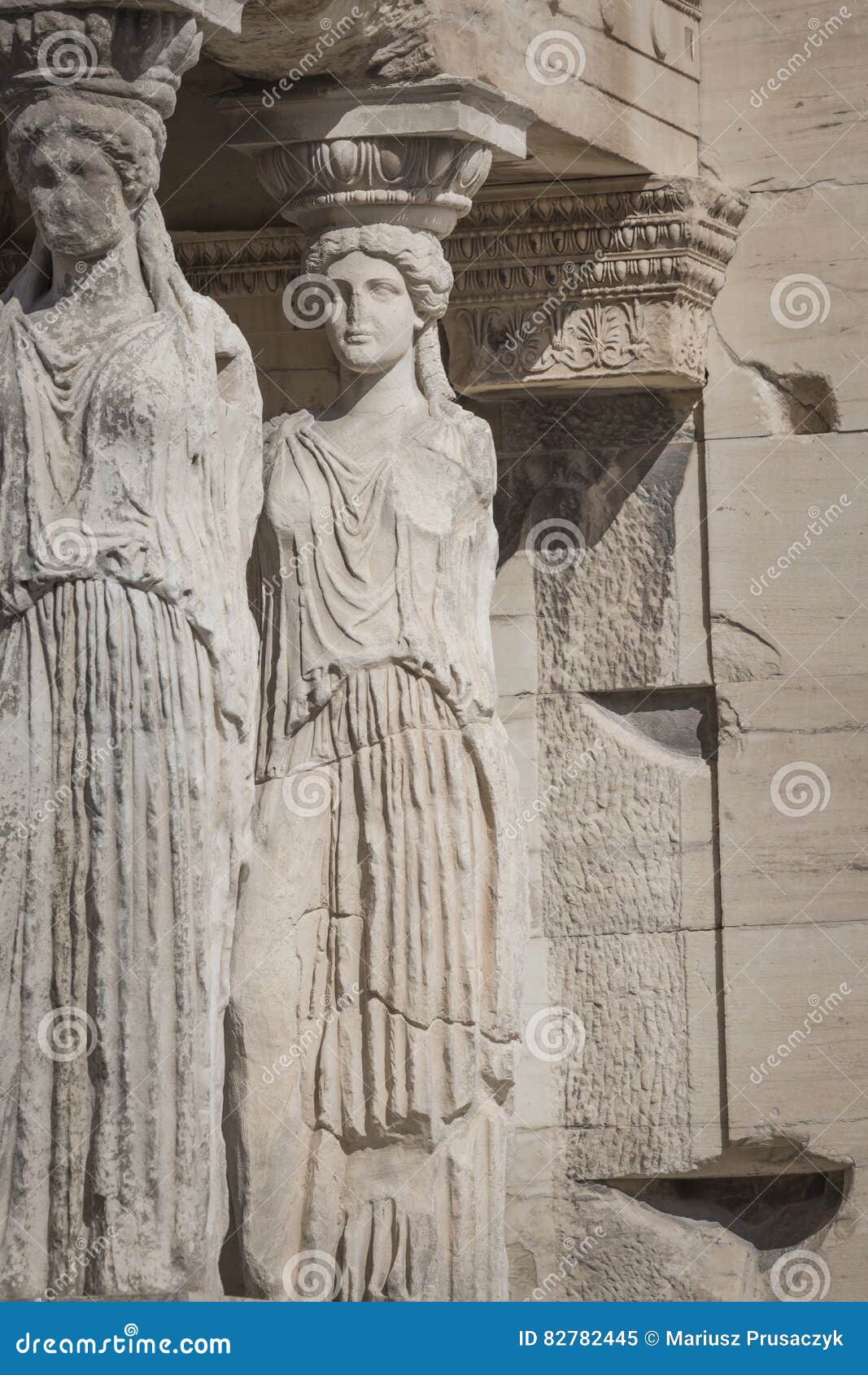 ATHENS - GREECE - SEPTEMBER 21,2016 : Caryatides at Acropolis, a ...