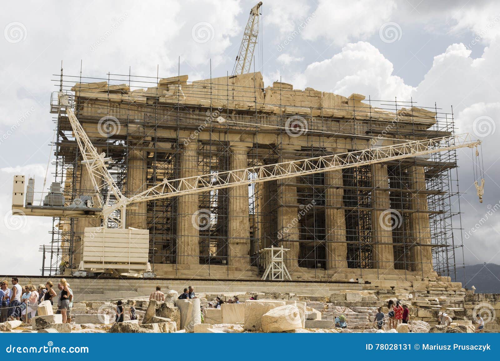 ATHENS - GREECE - SEPTEMBER 21,2016 :Reconstruction Work on the ...