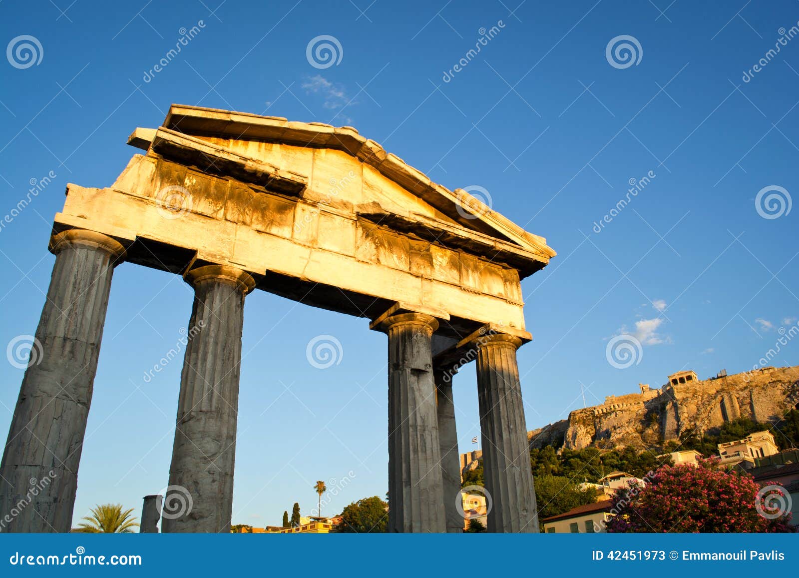 Athens monuments stock image. Image of temples, view - 42451973