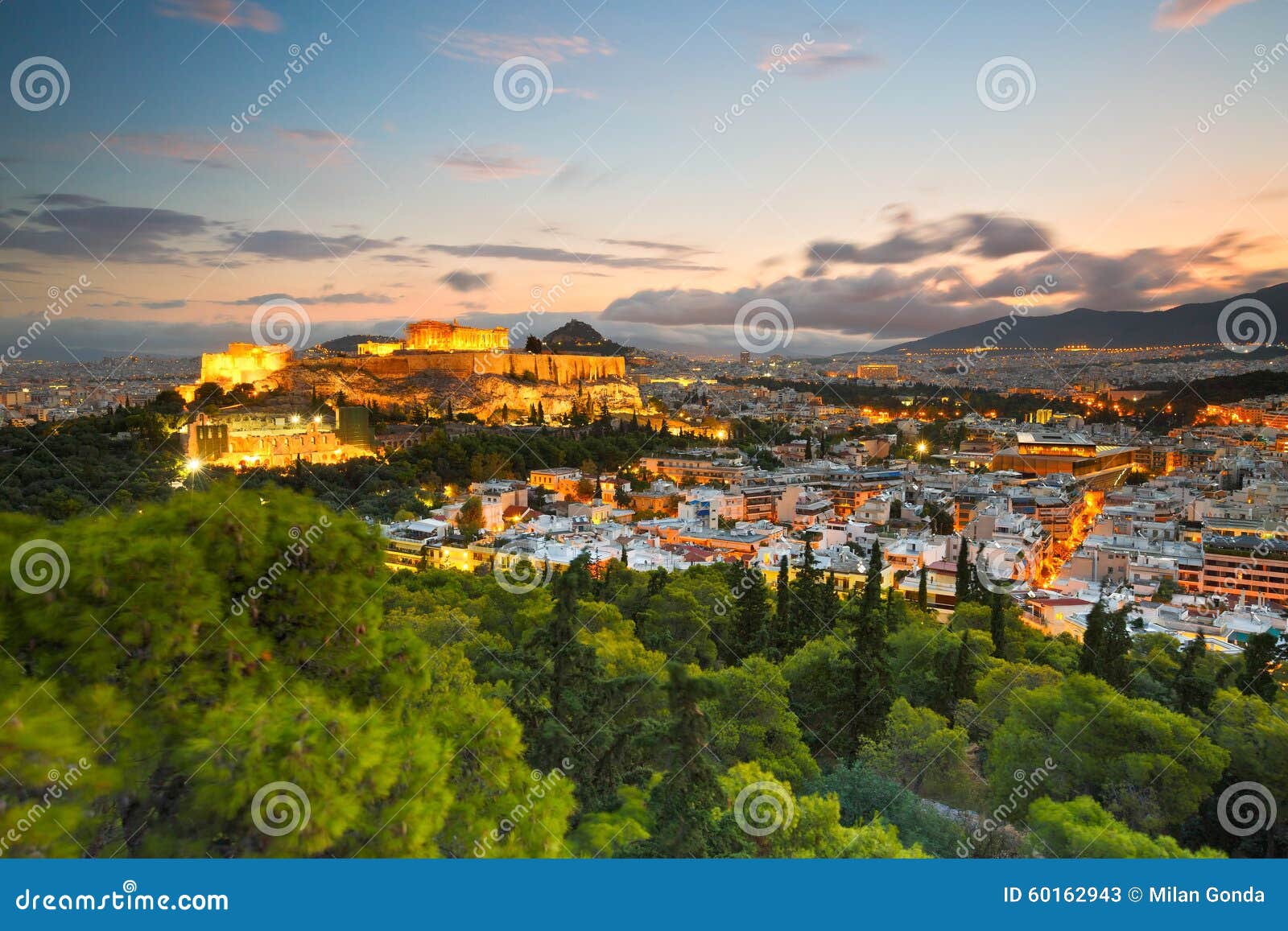 Athens. stock image. Image of hill, destination, temple - 60162943