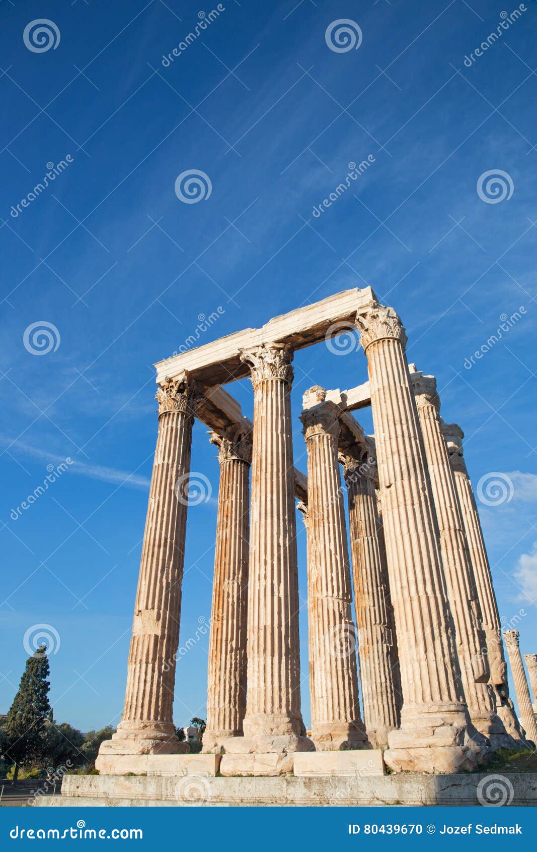 Athens - the Olympieion Temple of Zeus Stock Photo - Image of monument ...