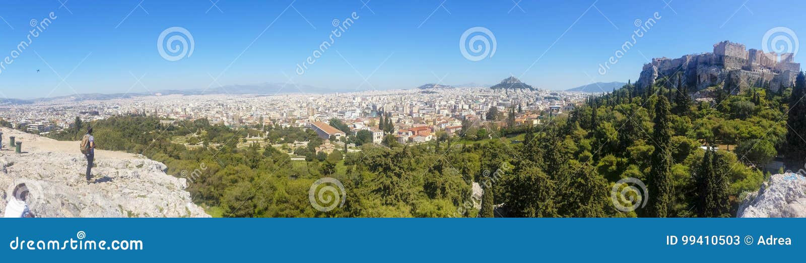 Athens City View from Acropolis Editorial Stock Photo - Image of ionian ...