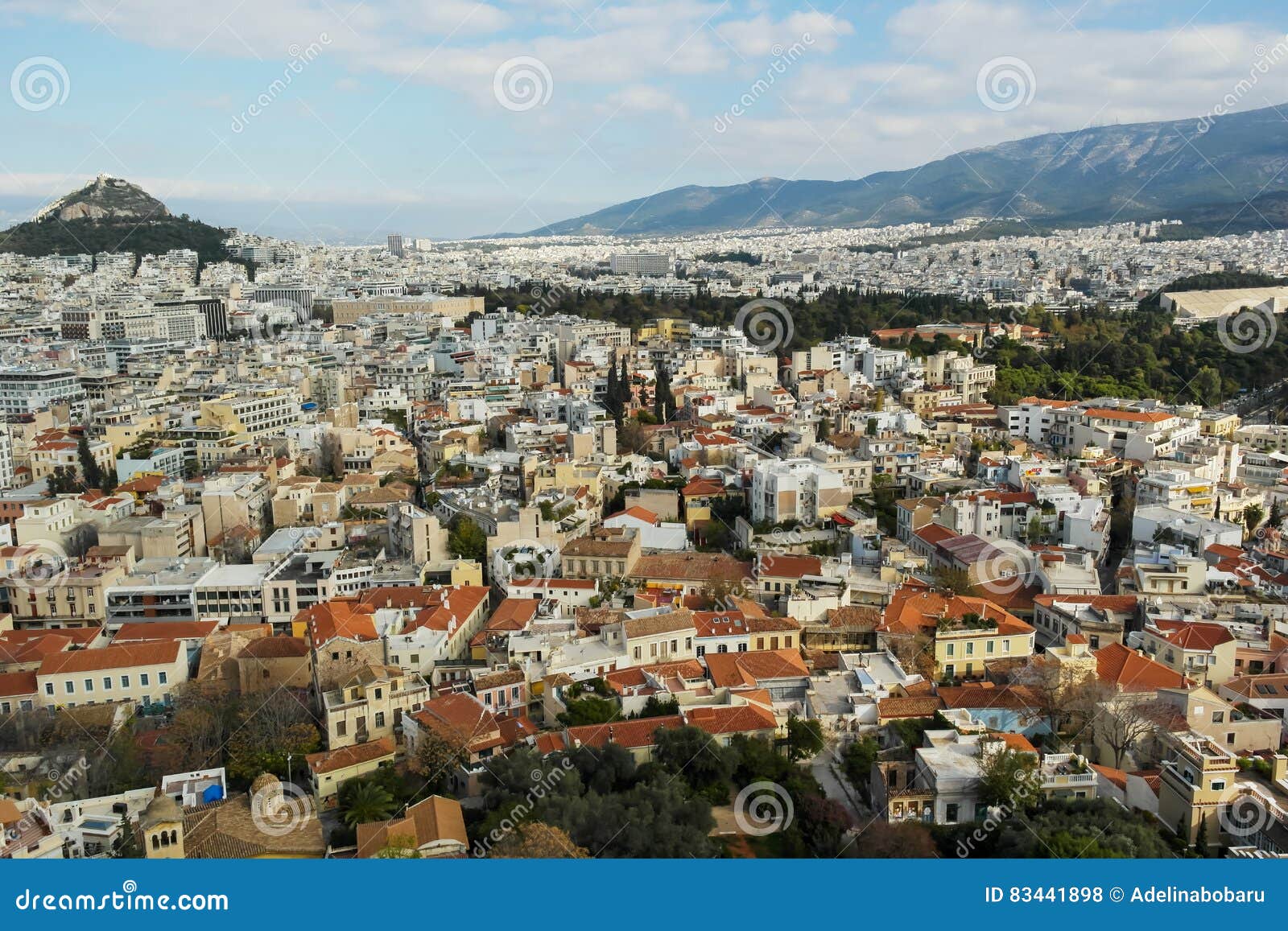 Athens panorama, Greece stock photo. Image of cityscape - 83441898