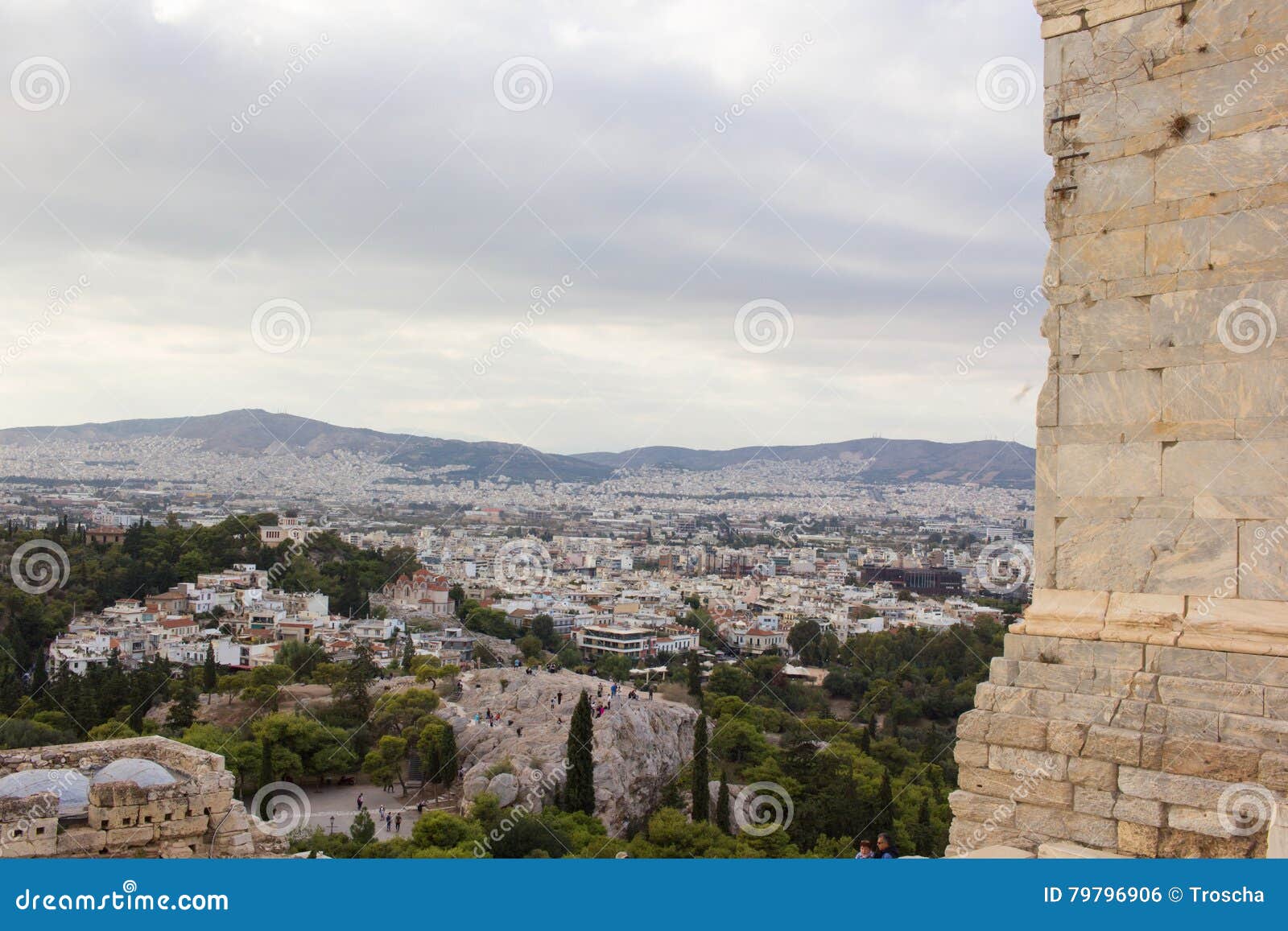 Athens Panorama stock photo. Image of center, europe - 79796906