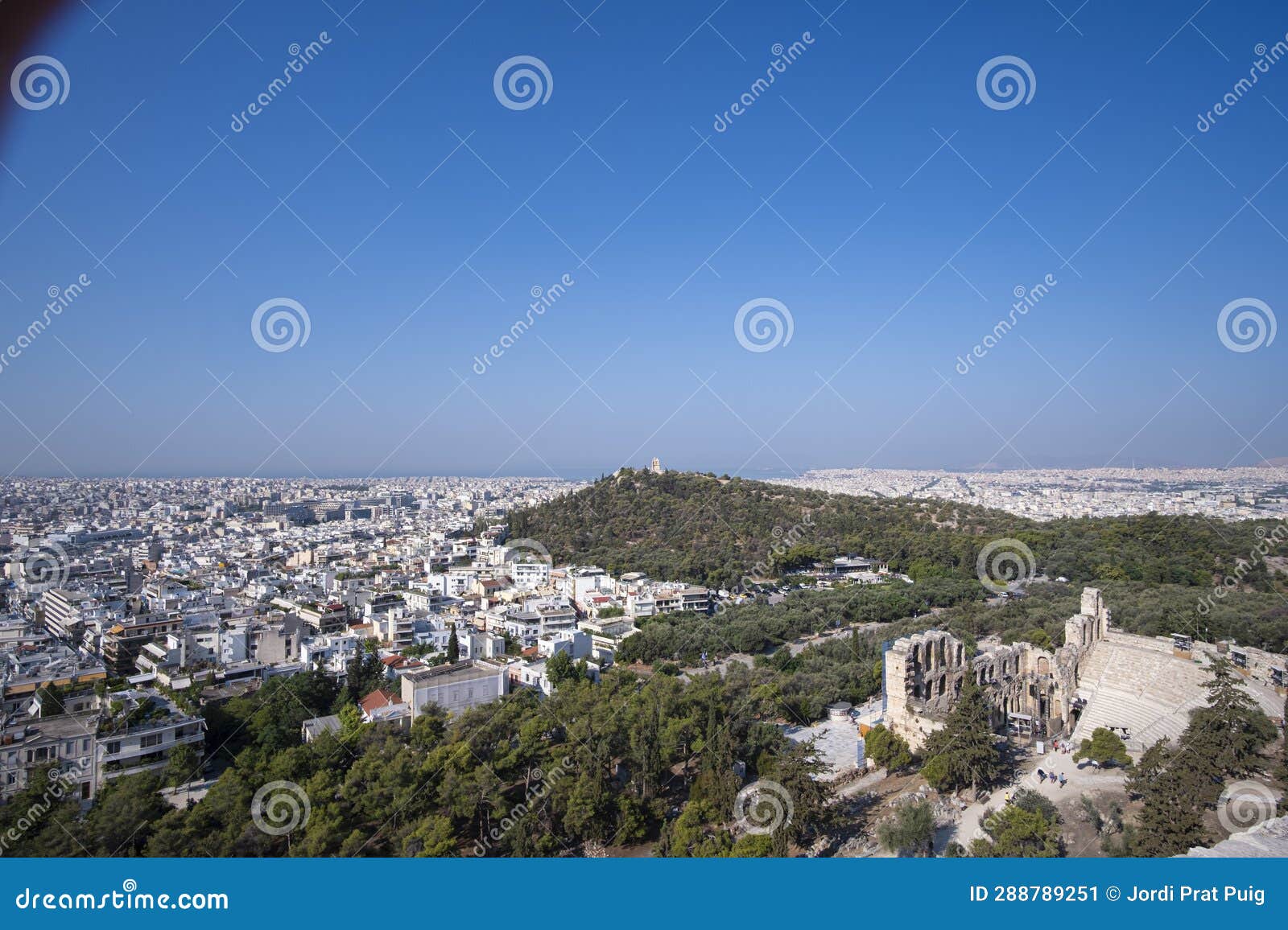 Athens Scenic Skyline from the Top of Acropolis Stock Image - Image of ...