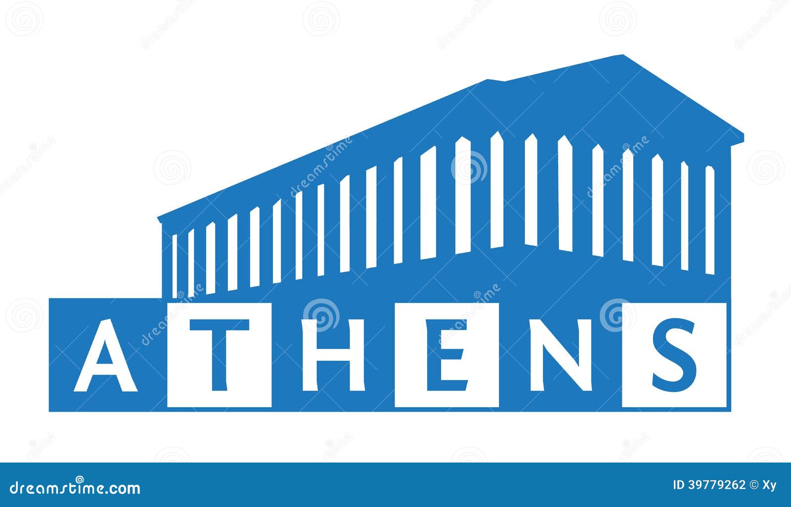 Athens sign stock vector. Illustration of architecture - 39779262