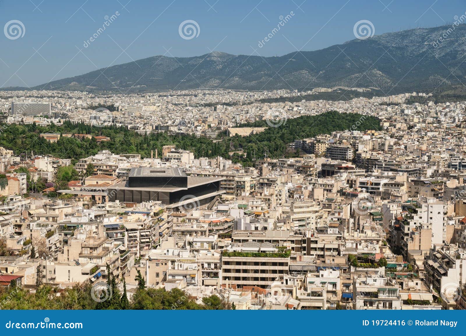 Athens skyline stock photo. Image of travel, filopappou - 19724416