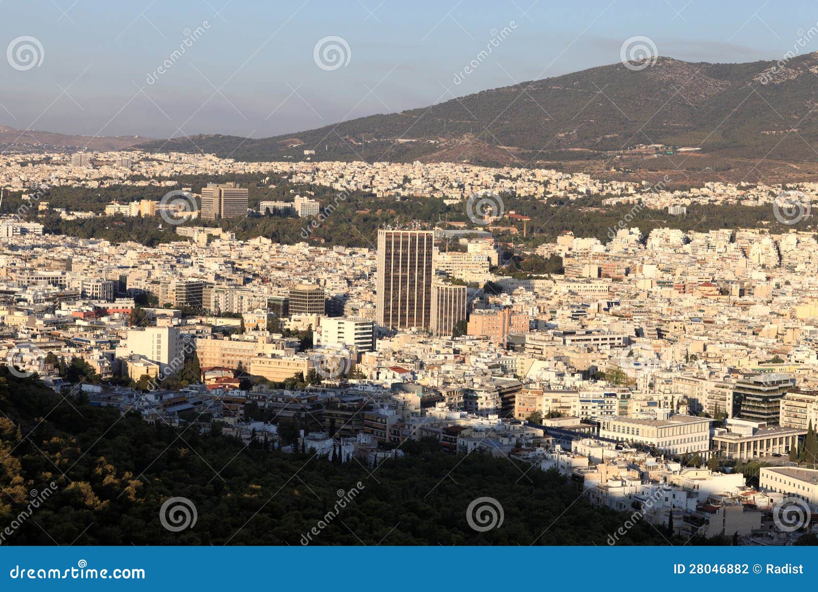 Athens skyline stock photo. Image of greek, downtown - 28046882
