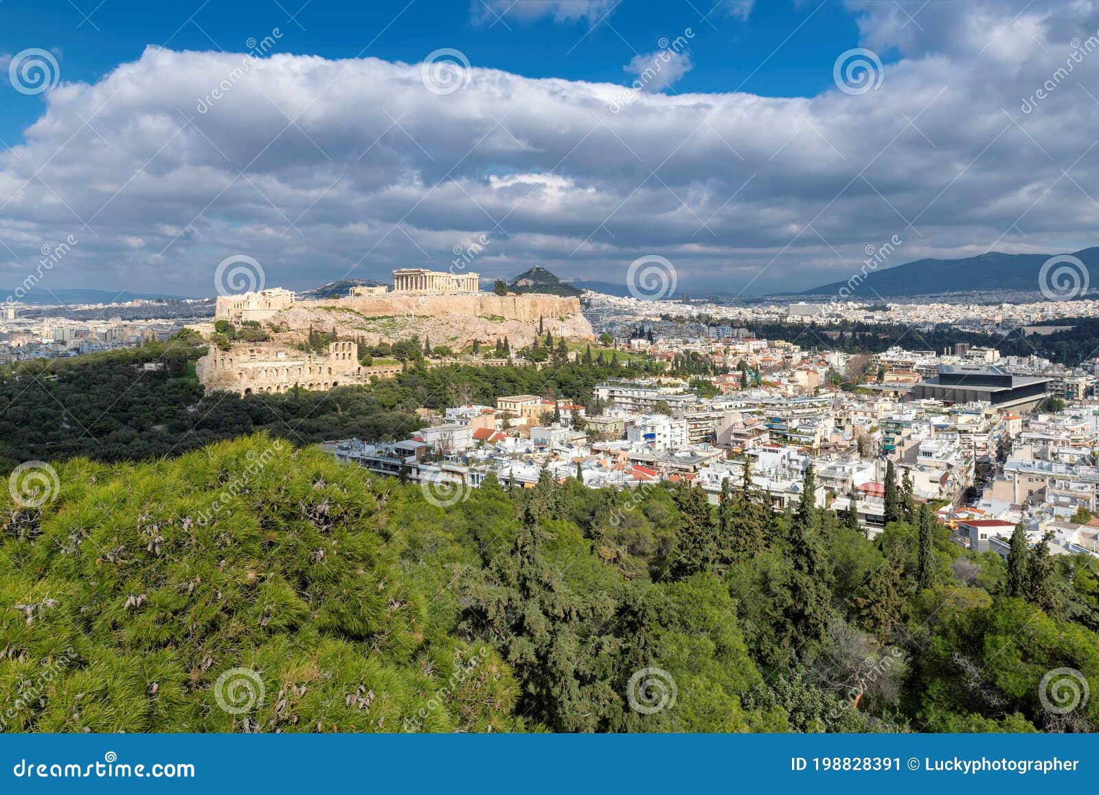 Athens Skyline Panorama With Acropolis In Greece From Peak Lycabettus ... Athens Skyline Panorama With Acropolis In Greece From Peak Lycabettus ...