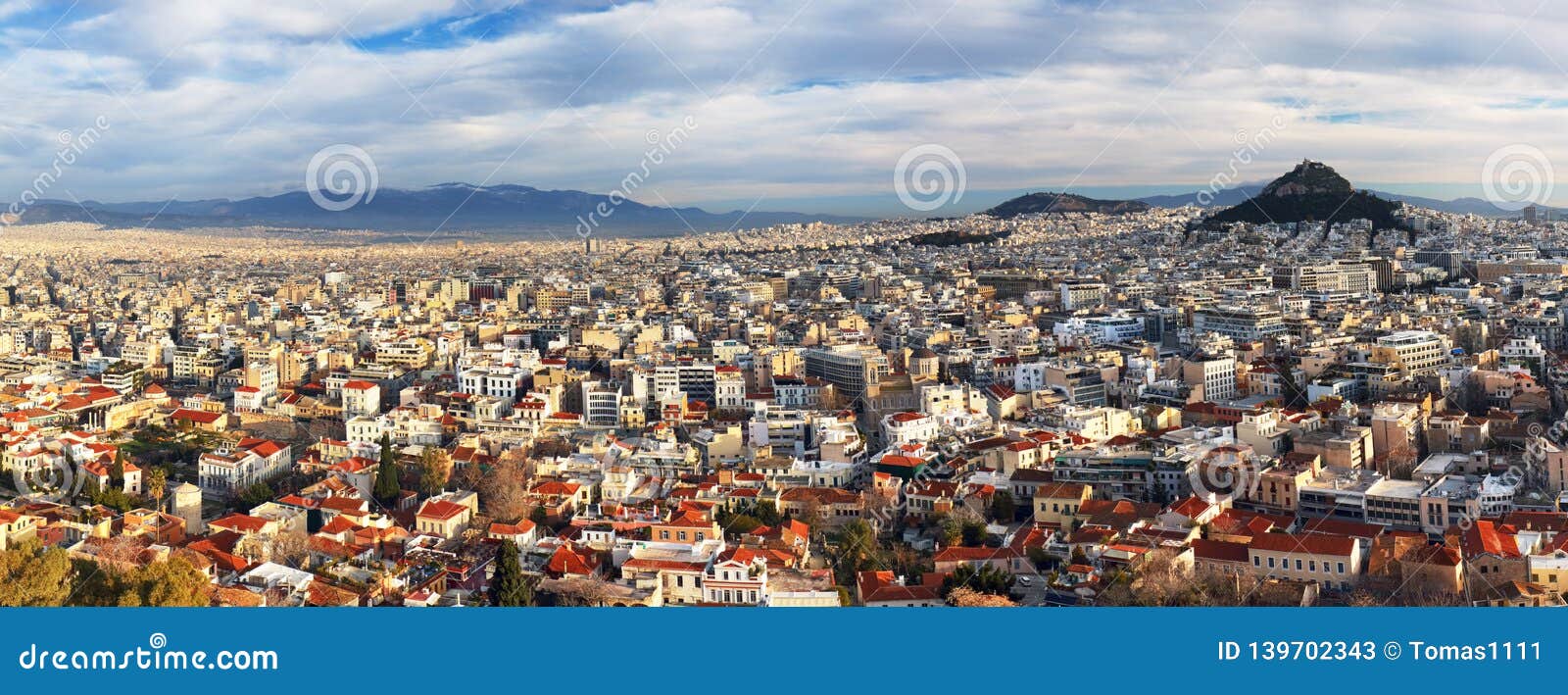 Athens Skyline Panorama With Acropolis In Greece From Peak Lycabettus ... Athens Skyline Panorama With Acropolis In Greece From Peak Lycabettus ...