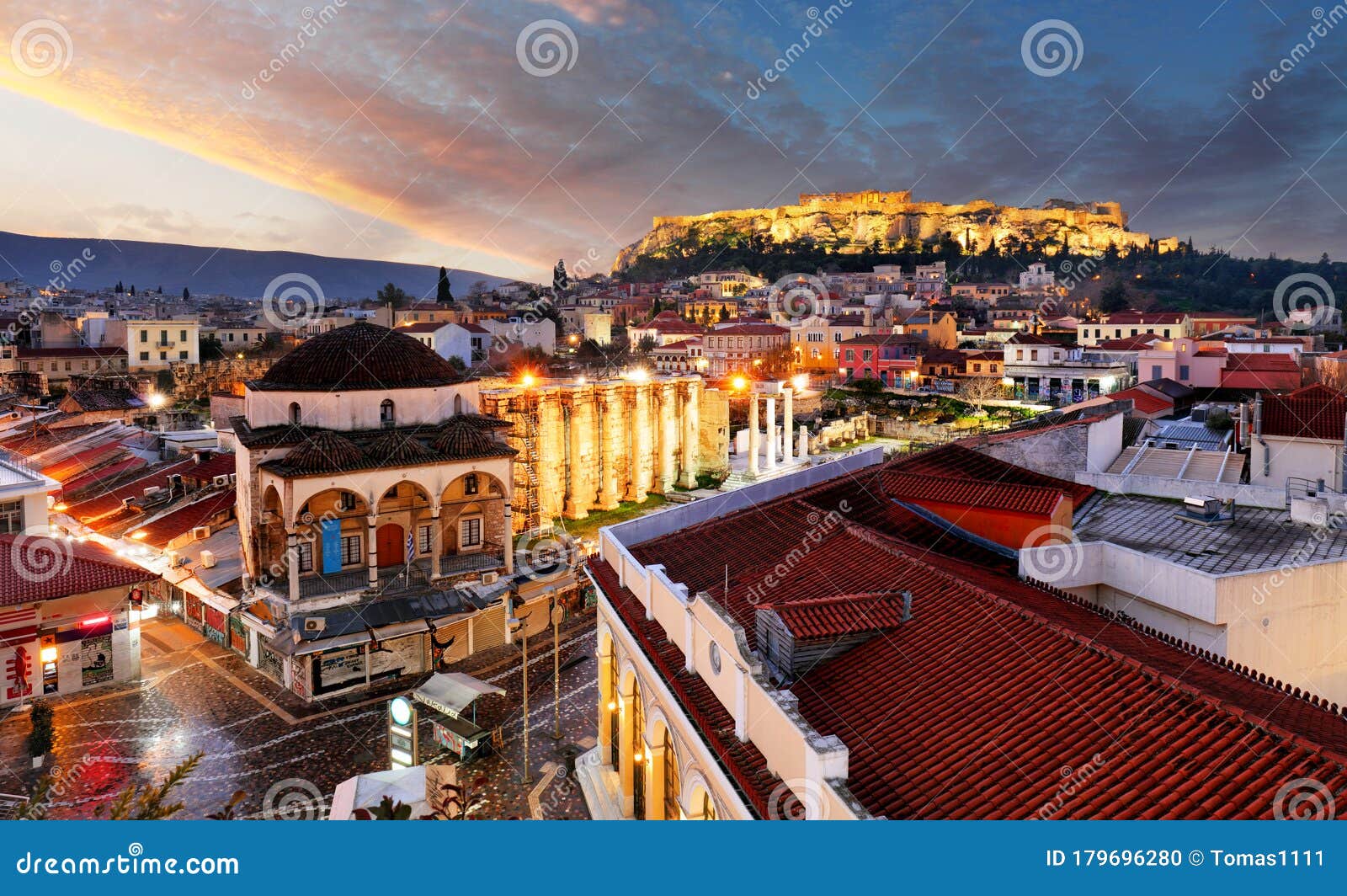 Athens Skyline Panorama With Acropolis In Greece From Peak Lycabettus ... Athens Skyline Panorama With Acropolis In Greece From Peak Lycabettus ...