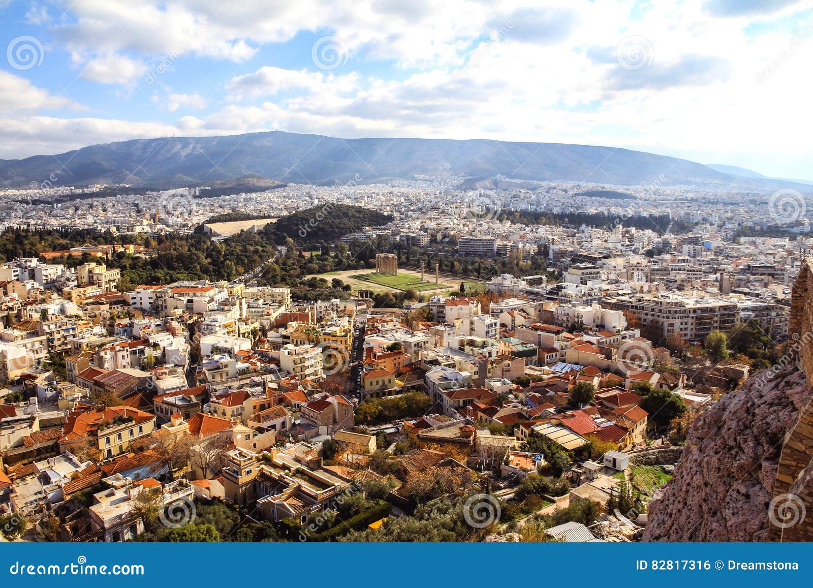 Athens skyline stock photo. Image of colors, panorama - 82817316