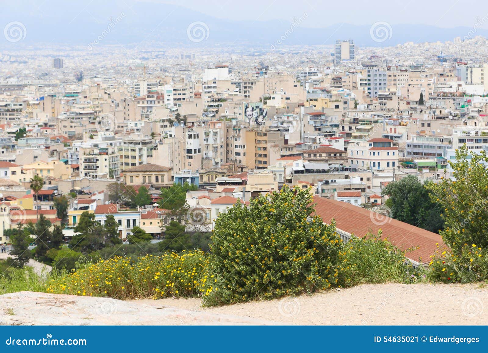 Athens from Top stock image. Image of skyline, landmark - 54635021