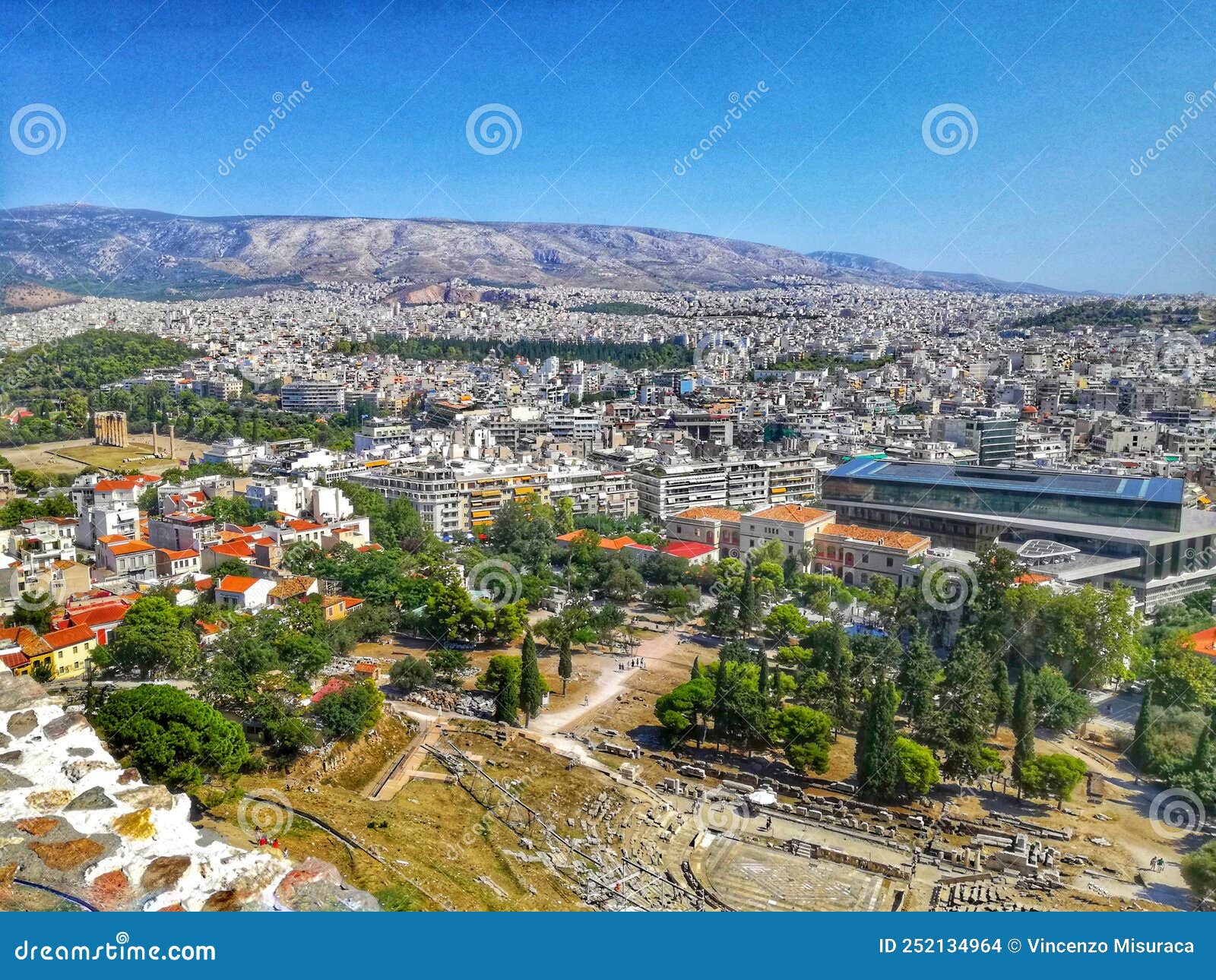 Athens top view stock photo. Image of tourism, city - 252134964