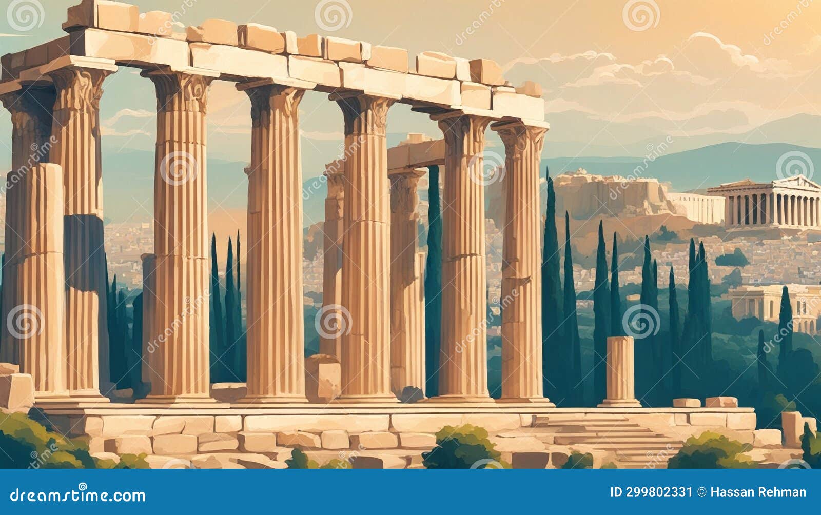 The Acropolis Greece Craft A Breathtaking 3D Isometric View Of The ...