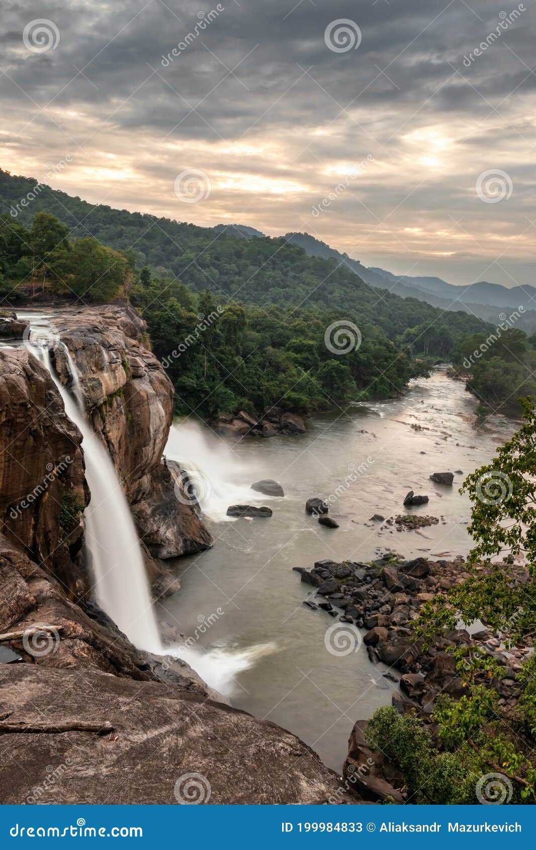 Athirappilly Waterfalls in Kerala, India Stock Image - Image of flow ...