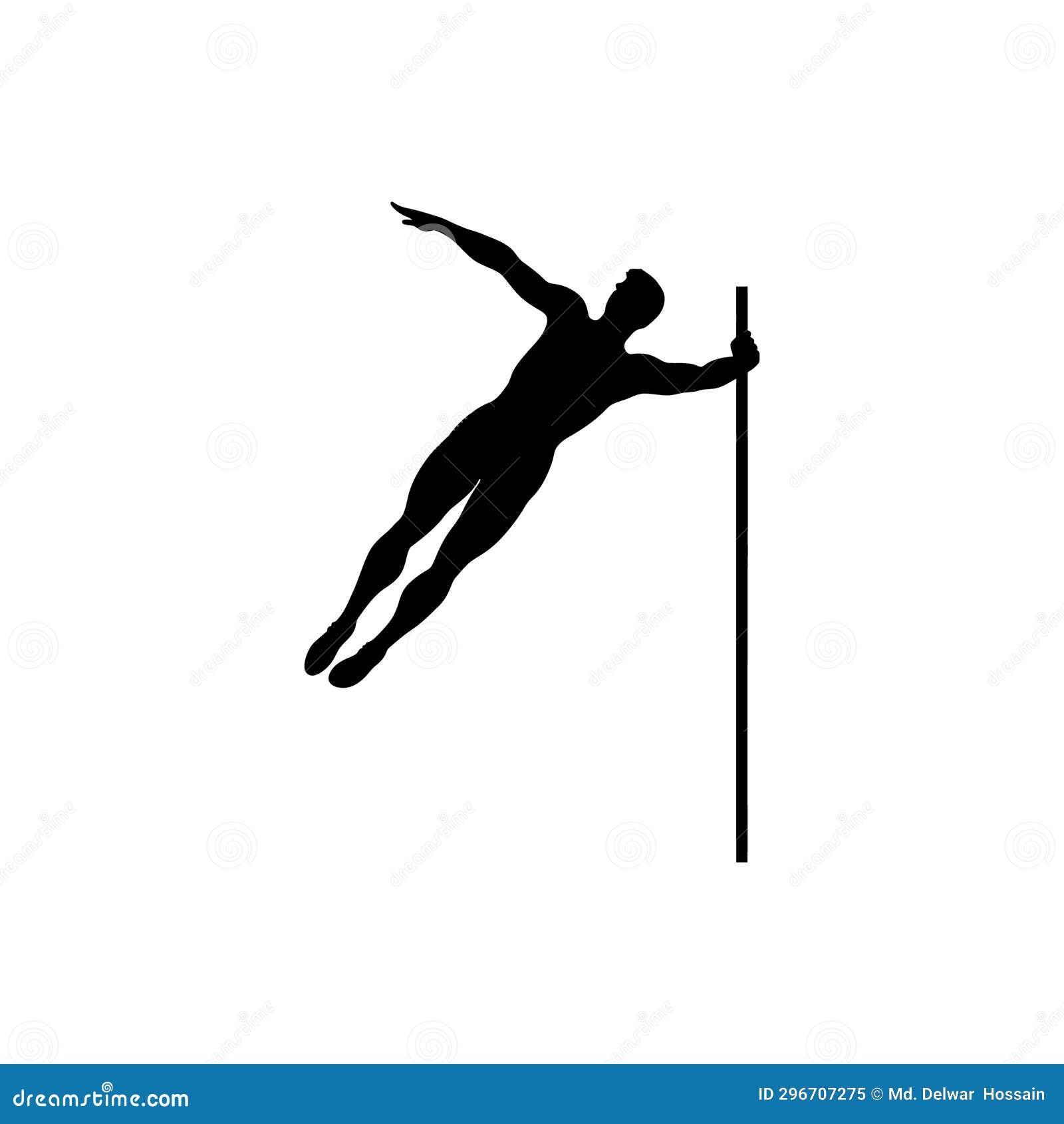 Athlete in Action of High Jump Icon Stock Vector - Illustration of ...
