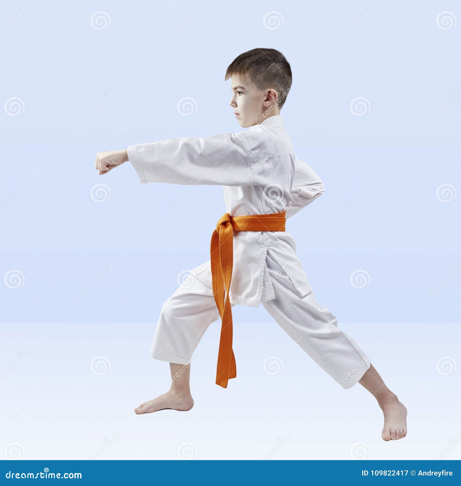 Athlete is Beating a Blow Against a Light Background Stock Image ...