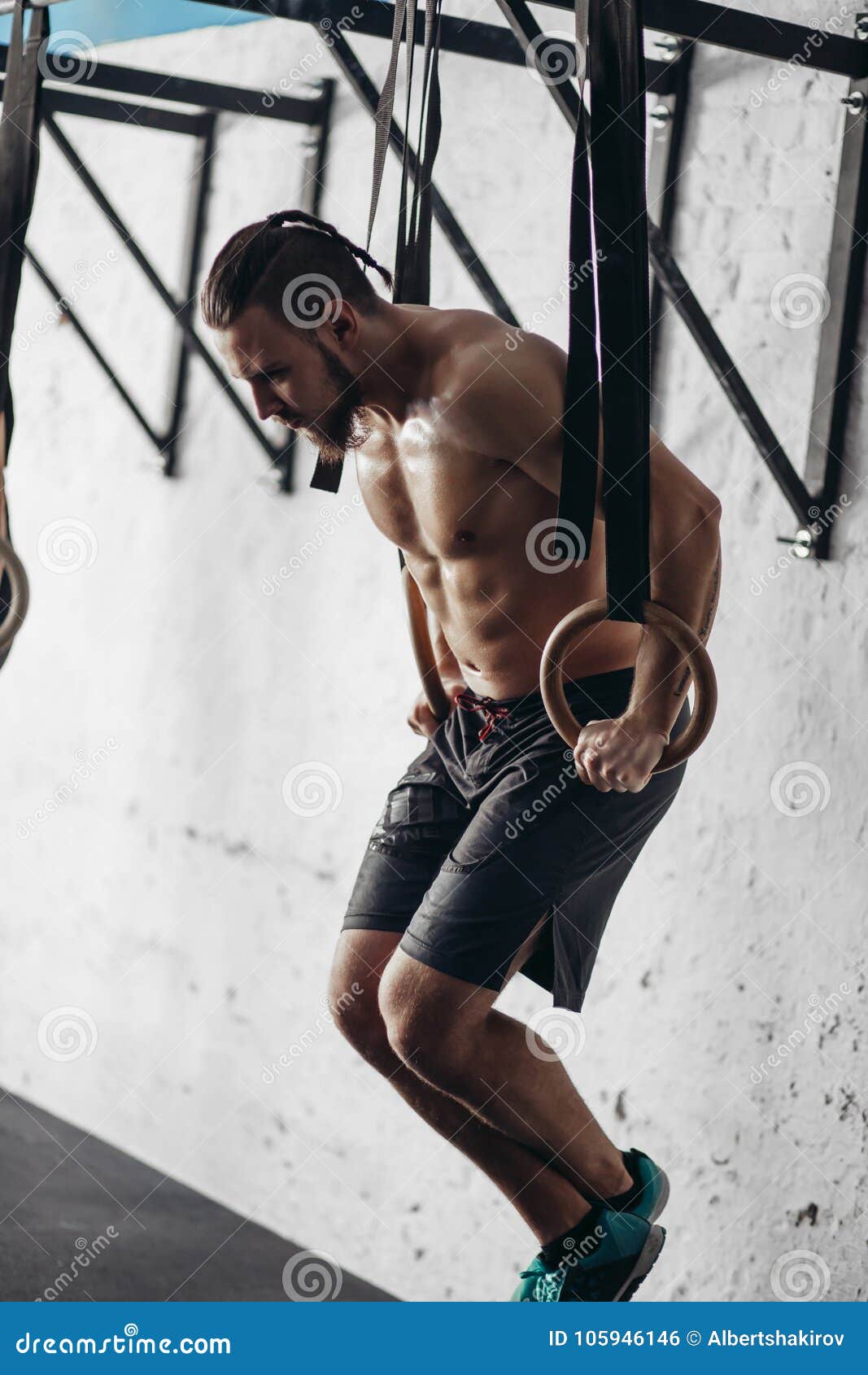 Athlete with Body Excercising in a Gym Stock Photo - Image of fitness ...