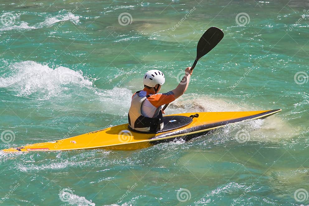 Athlete in a canoe stock image. Image of kayak, rapids - 5192203