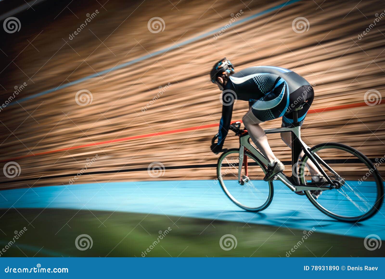 Athlete on a cycle track stock photo. Image of motion - 78931890