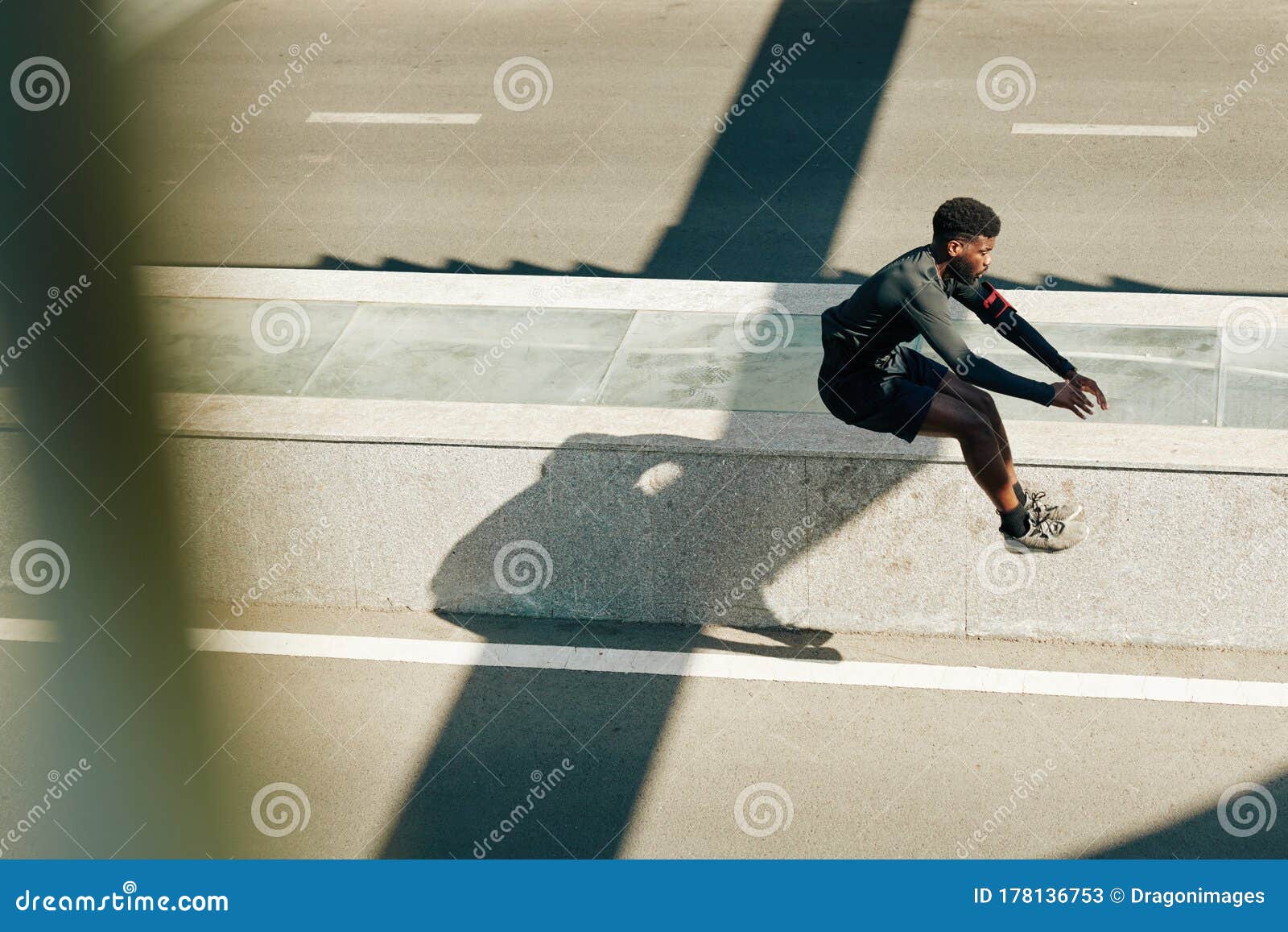 Athlete Doing Jumping Exercise Stock Image - Image of high, life: 178136753
