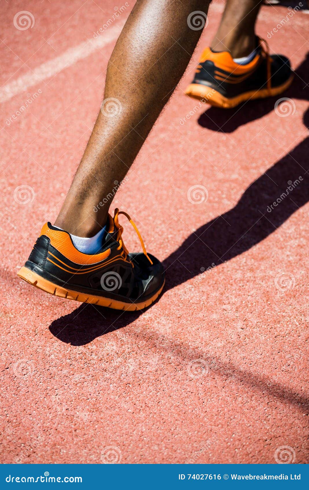 Athlete Feet Running on the Running Track Stock Photo - Image of ...