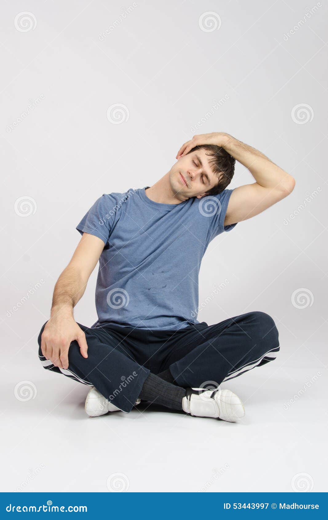 Athlete Flexing Muscles of the Neck Stock Image - Image of sports ...