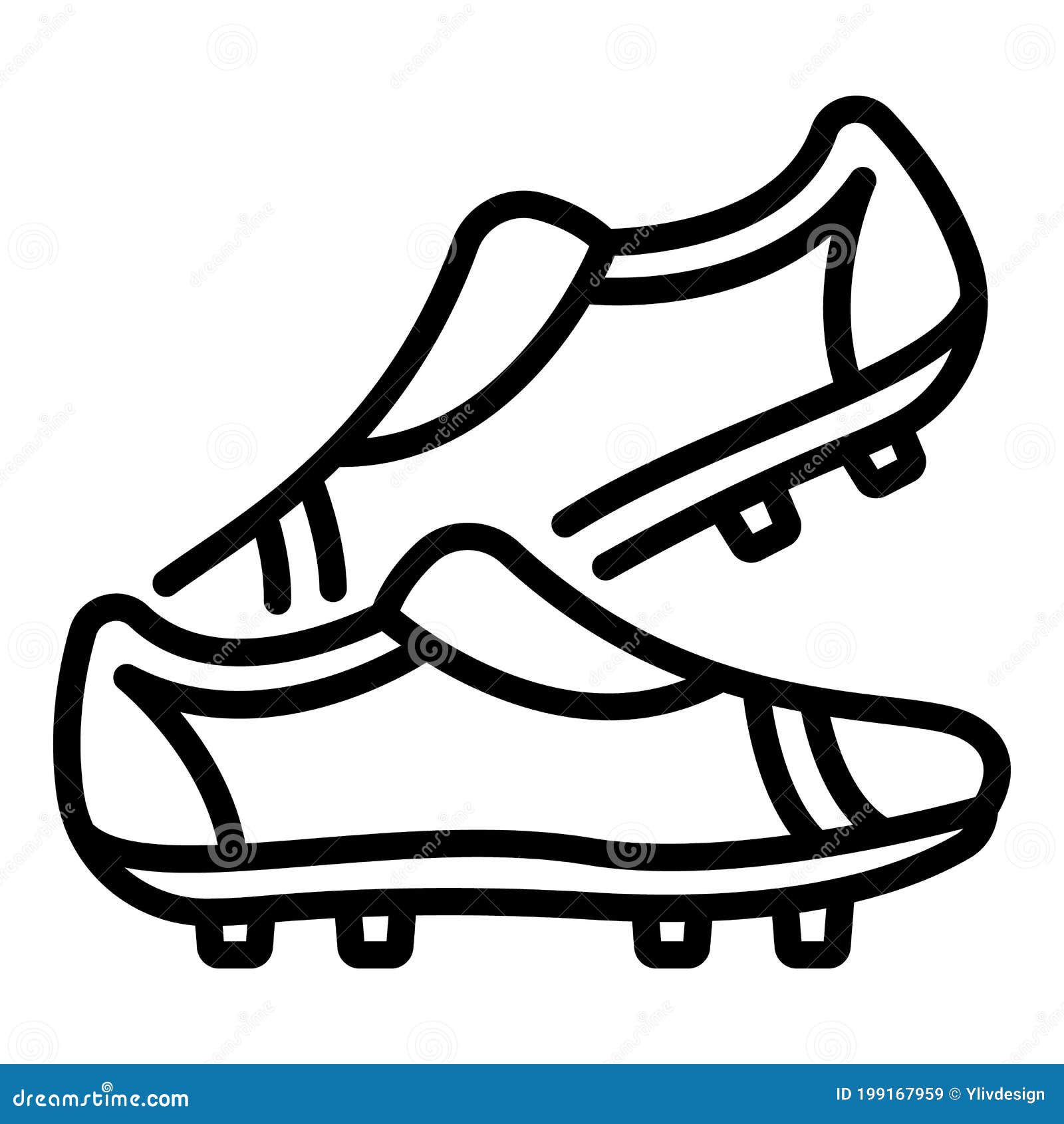 Athlete Footbal Boots Icon, Outline Style Stock Vector - Illustration ...
