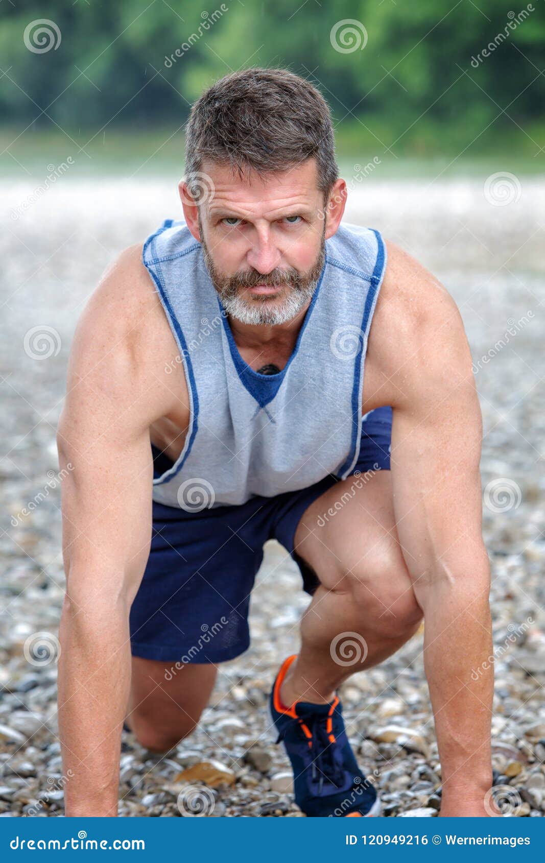 Athlete Getting Ready To Start Running Stock Photo - Image of healthy ...