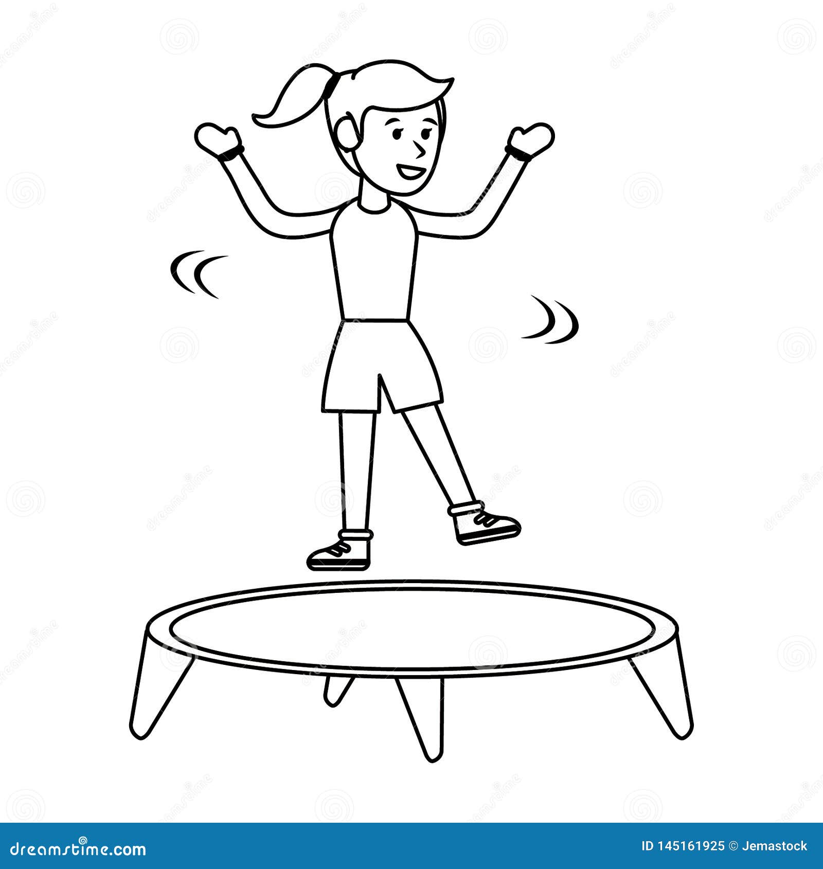 Athlete Jumping in Trampoline in Black and White Stock Vector ... Athlete Jumping in Trampoline in Black and White Stock Vector ...