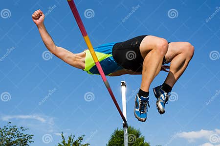 An athlete in high jump stock image. Image of fitness - 25101365
