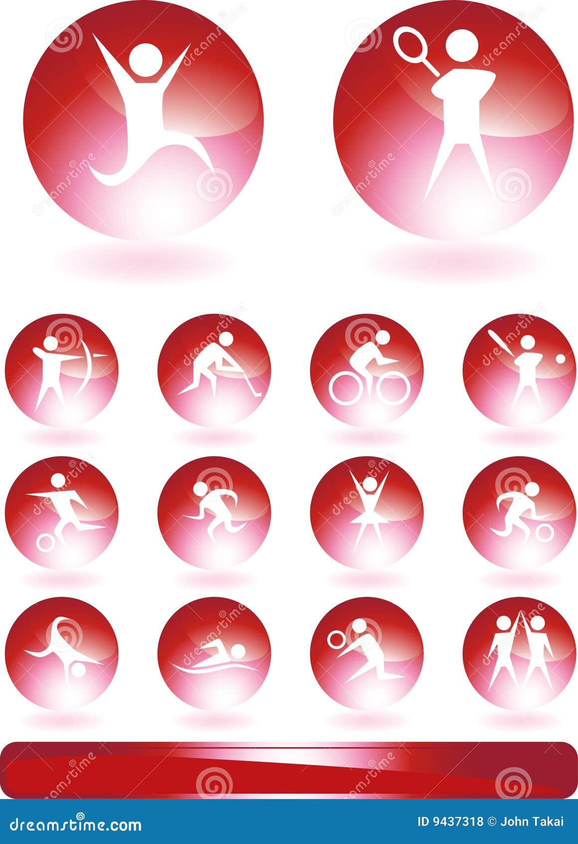 Athlete Icons stock vector. Illustration of element, design - 9437318