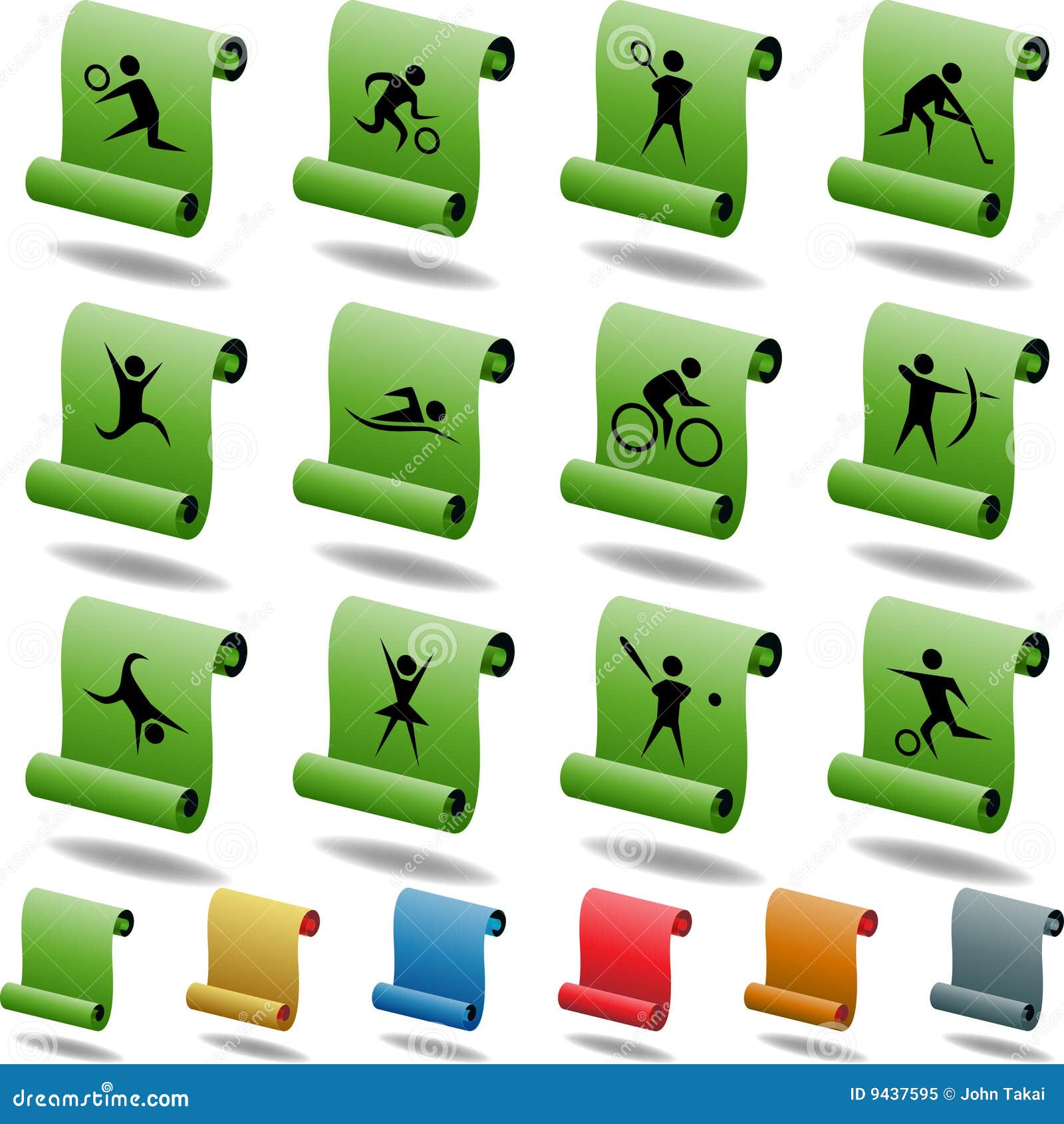 Athlete Icons stock vector. Illustration of game, olympic - 9437595
