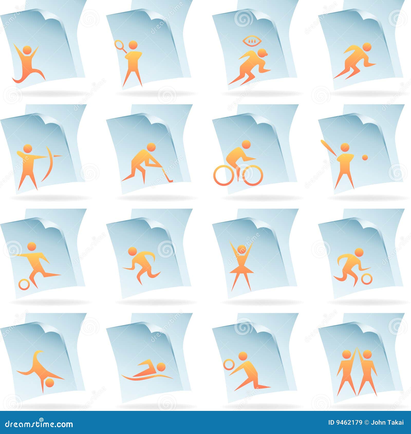 Athlete Icons stock vector. Illustration of athletic, olympic - 9462179