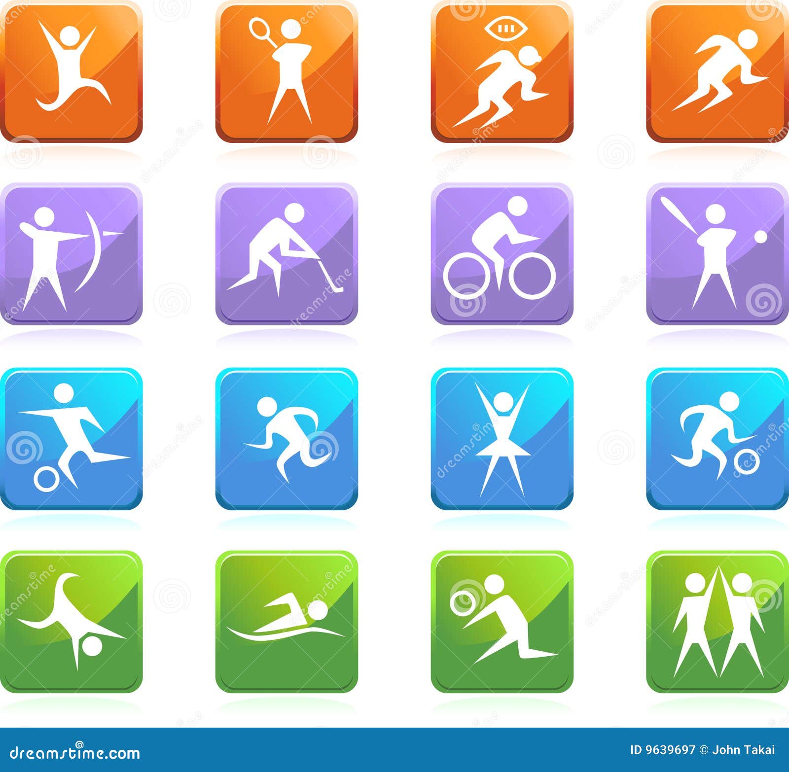 Athlete Icons stock vector. Illustration of archery, figure - 9639697