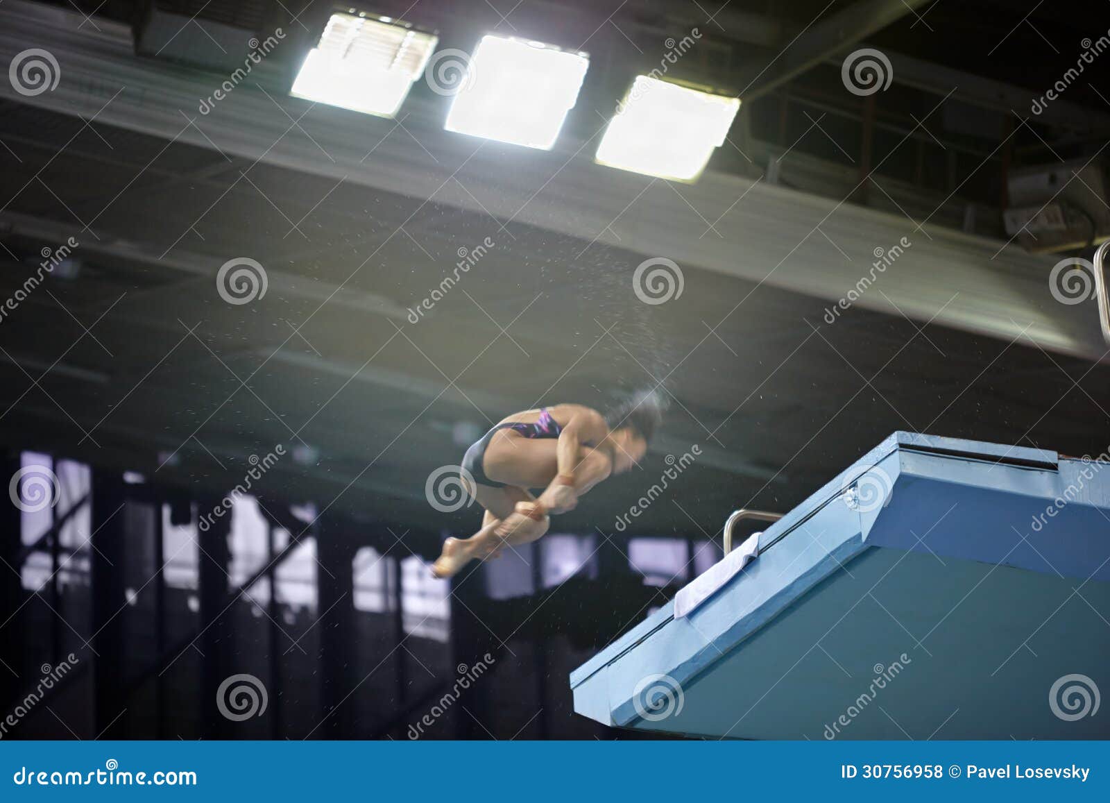 Athlete Jump from Diving-tower Editorial Stock Photo - Image of fitness ...