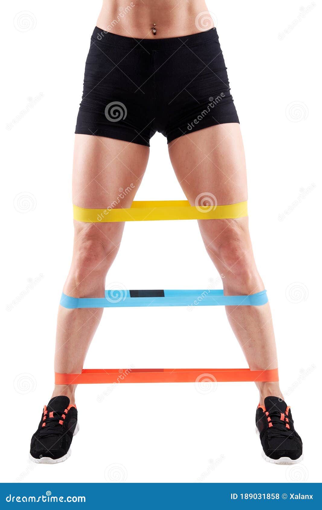 Athlete Doing Workout with Elastic Bands Stock Photo - Image of healthy ...