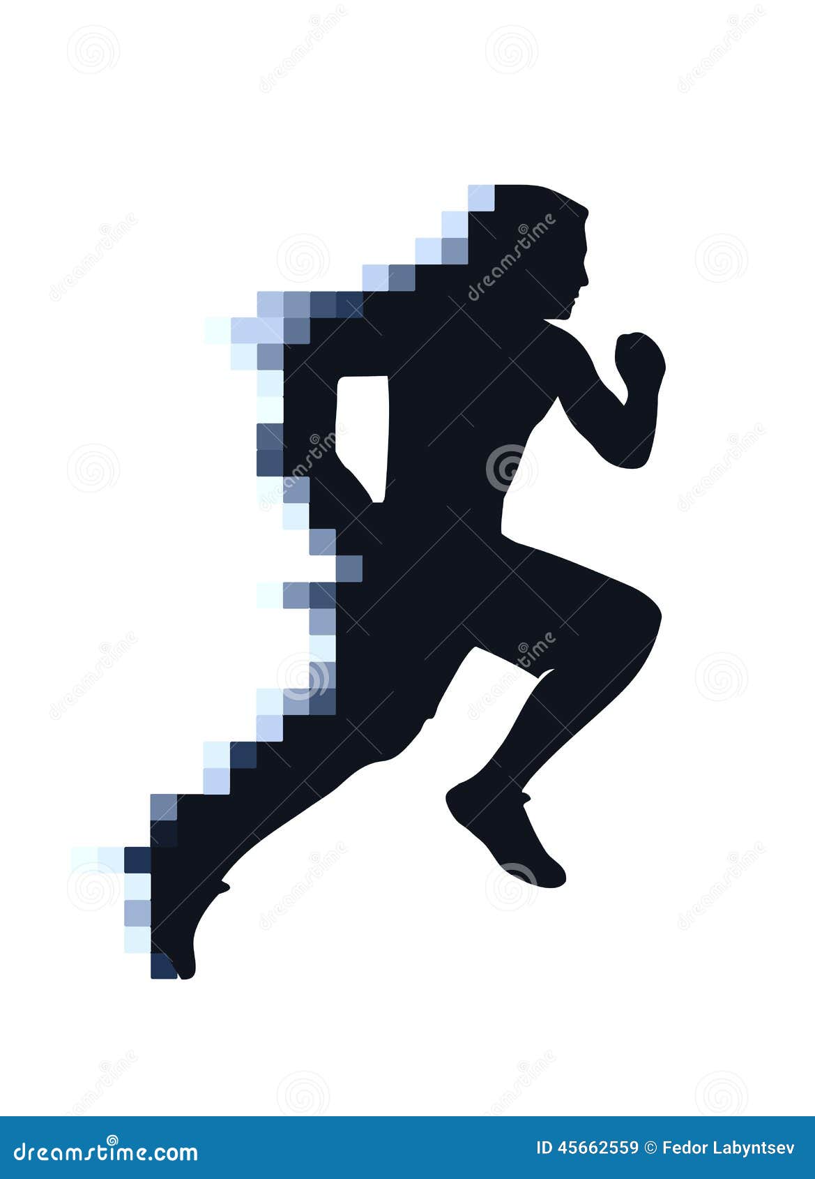 Athlete the Leaving Pixel Trace Stock Vector - Illustration of marathon ...