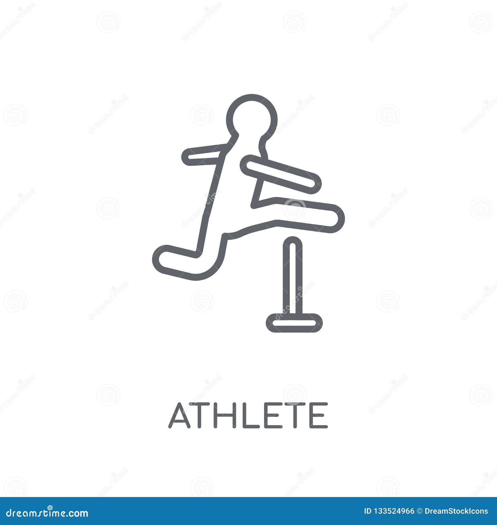 Athlete Linear Icon. Modern Outline Athlete Logo Concept on Whit Stock ...