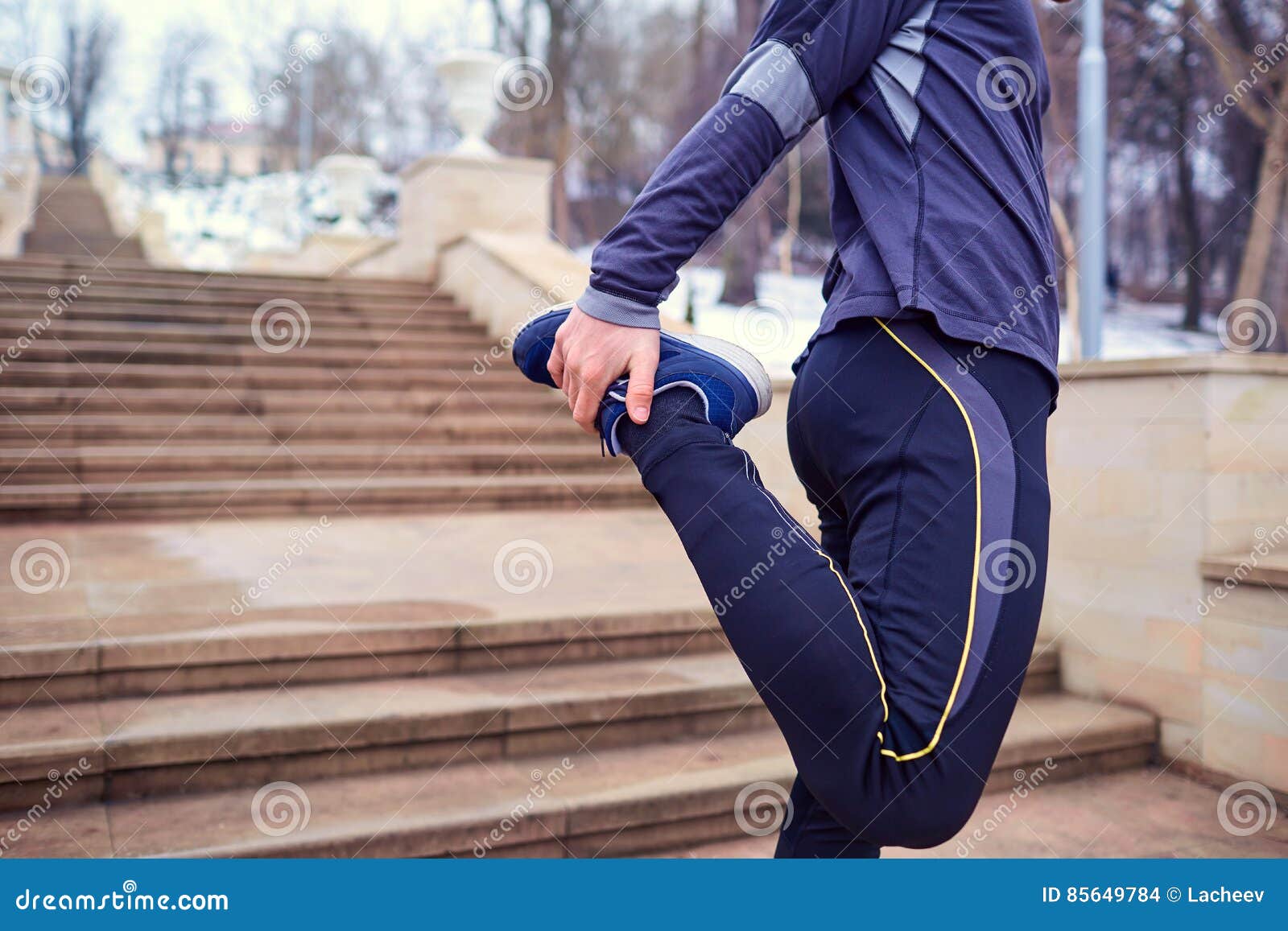 Athlete Man Warming Up before Running.Sport Life. Stock Photo - Image ...