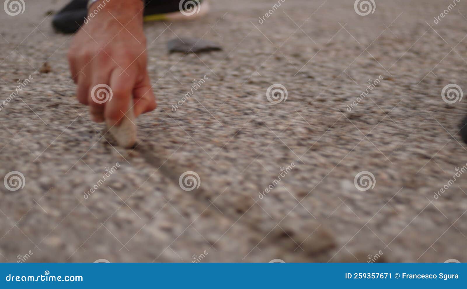 Athlete Marks the Finish Line on the Sand Stock Video - Video of ...