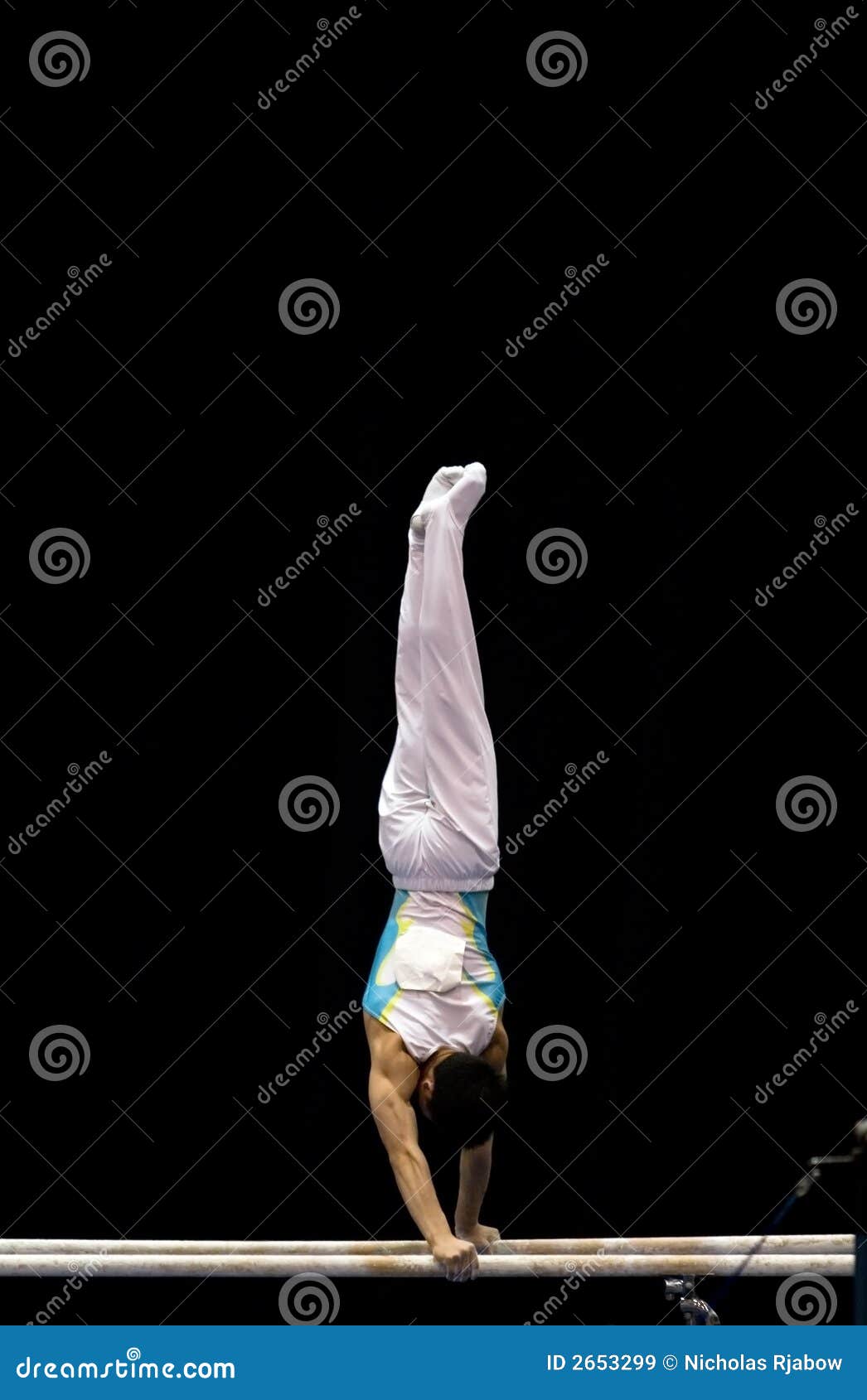 Athlete on Parallel Bars stock image. Image of legs, balancing - 2653299