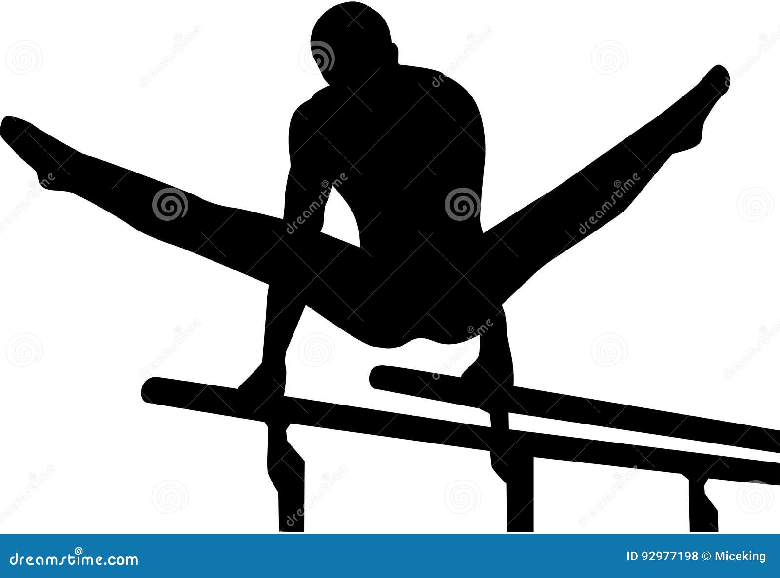 Athlete at parallel bars stock vector. Illustration of parallel - 92977198