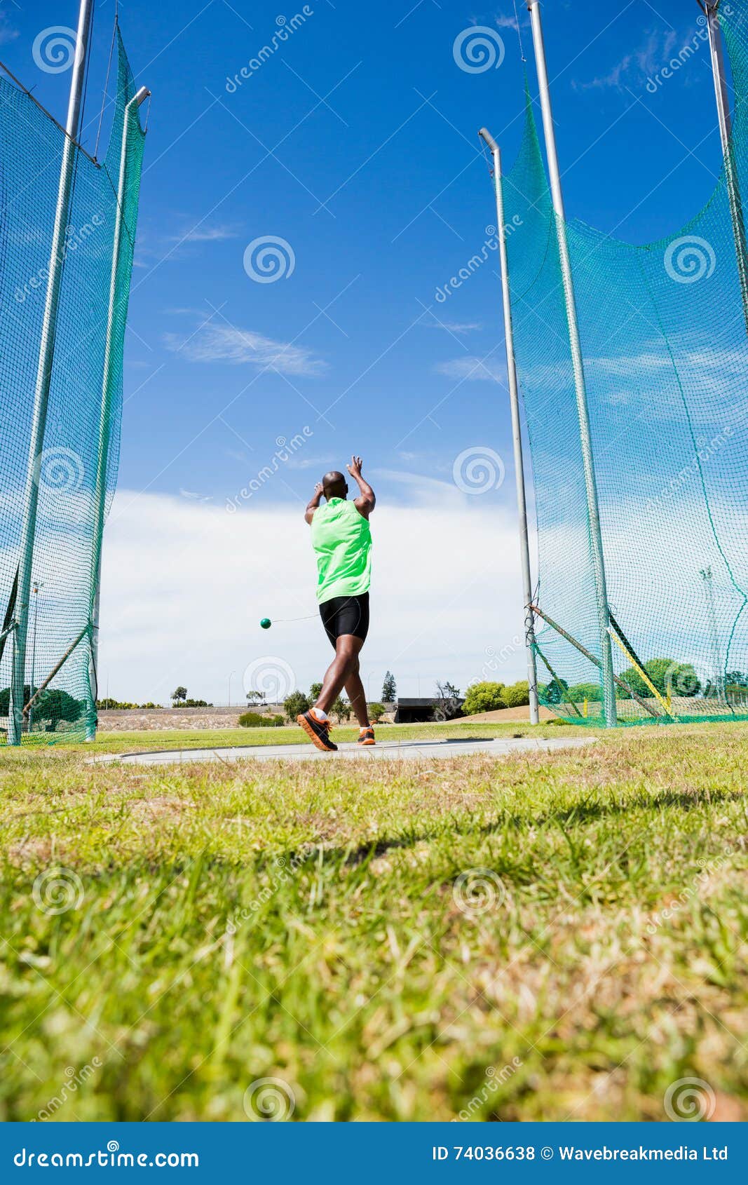 Athlete Performing a Hammer Throw Stock Photo - Image of competition ...