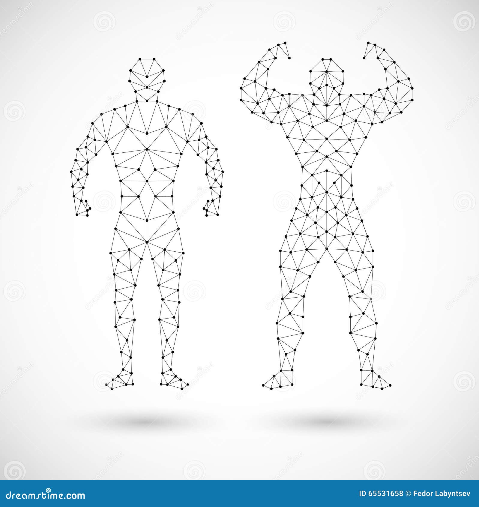 Athlete from polygons stock vector. Illustration of naked - 65531658