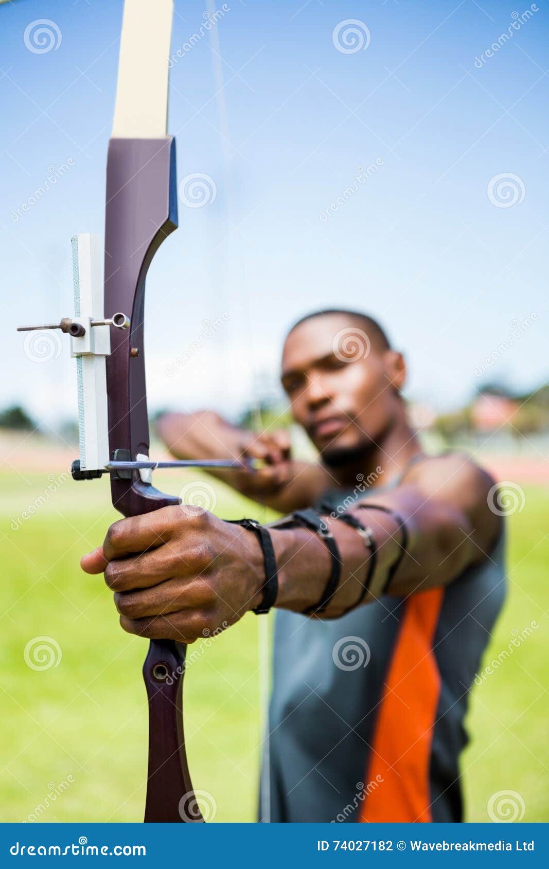 Athlete practicing archery stock photo. Image of competition - 74027182