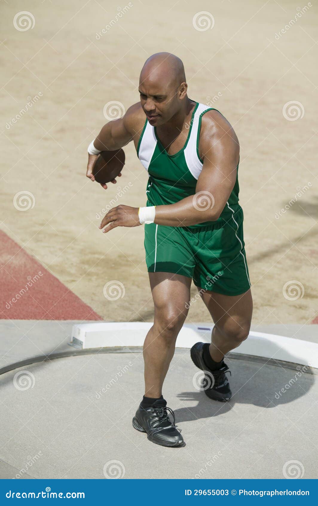 Athlete Preparing To Throw Discus Stock Image - Image of preparation ...